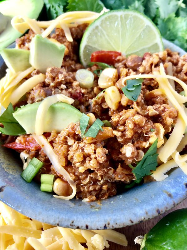 Slow Cooker Ground Turkey and Quinoa Enchilada Stew - It Started With Toast